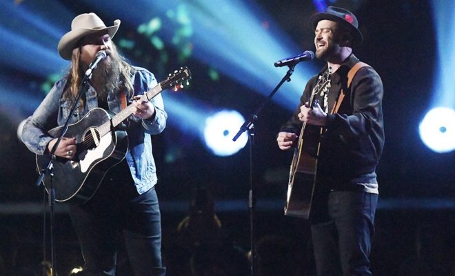 Justin Timberlake and Chris Stapleton Perform “Tennessee Whiskey” in UK ...