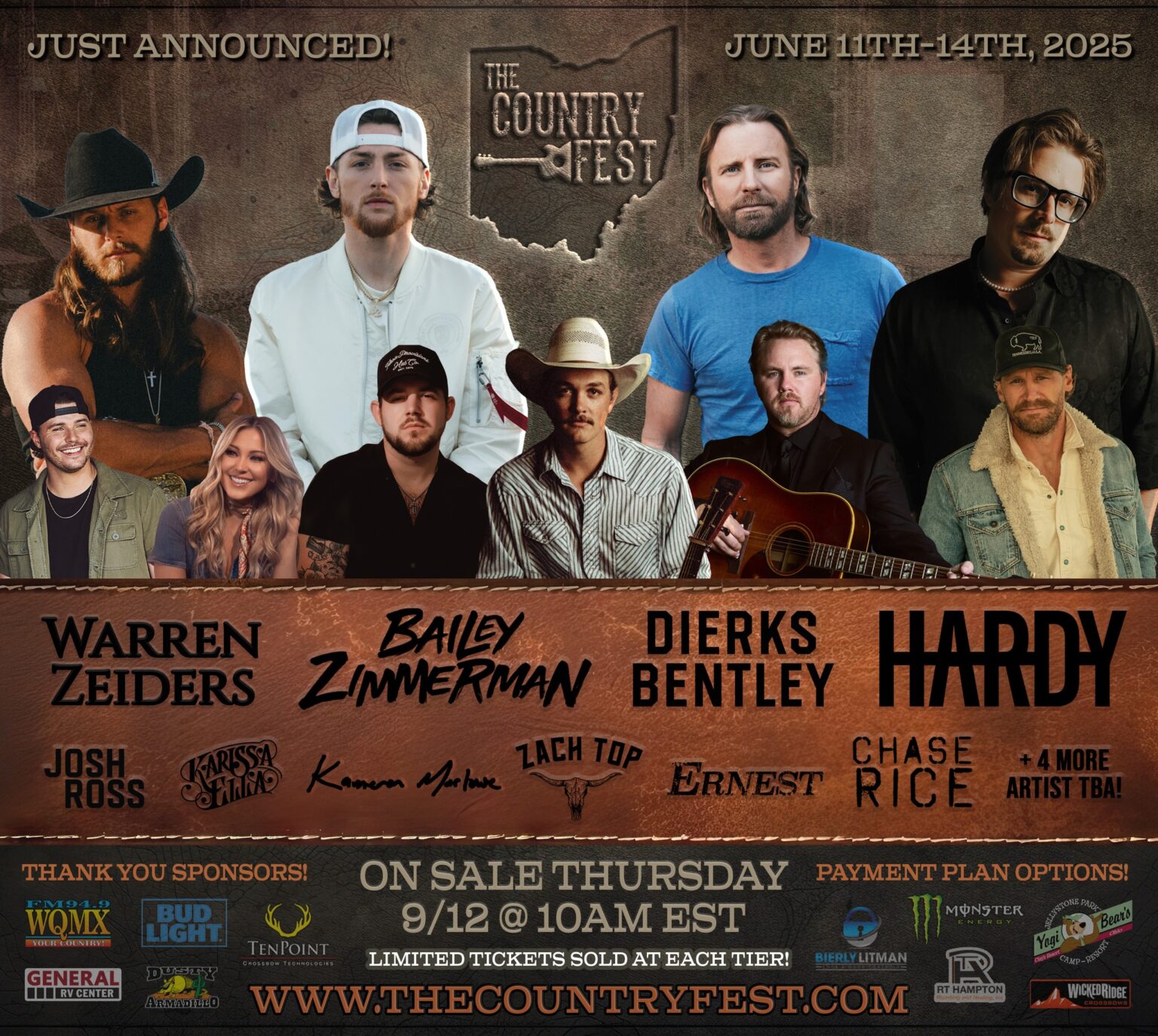 The Country Fest Announces Artists for 2025 – Cleveland Country Magazine
